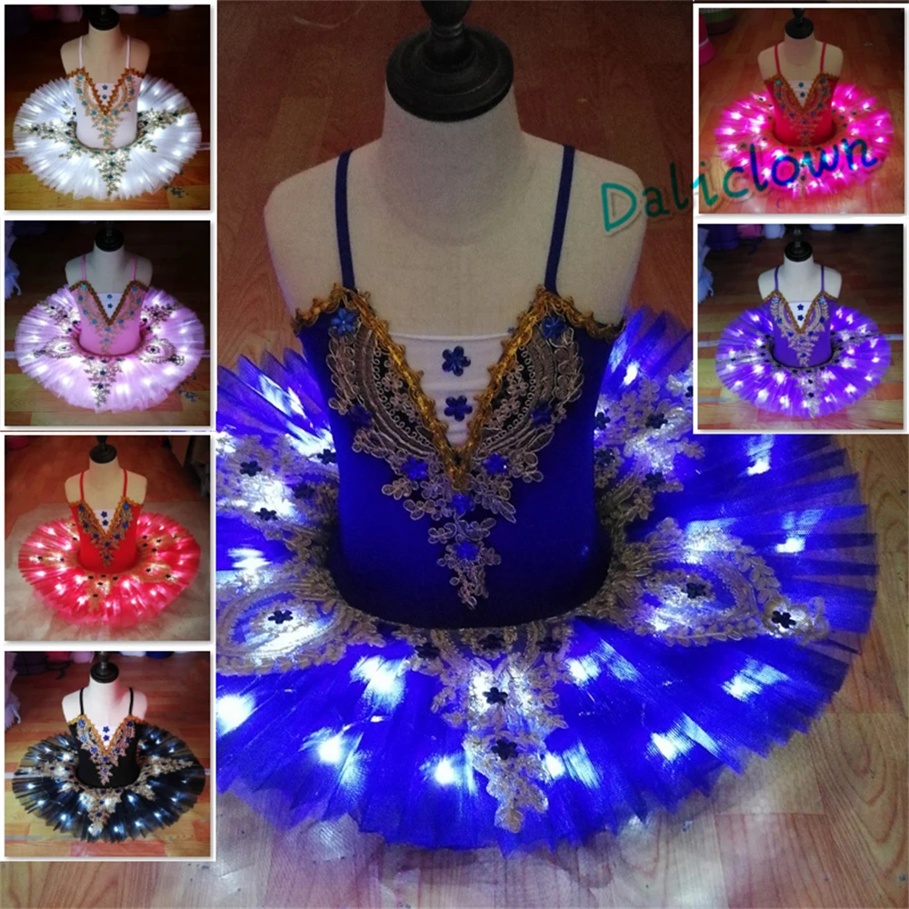 Led-Glowing-Light-Up-Kids-Ballet-Tutu-Women-Girls-Child-Swan-Lake ...