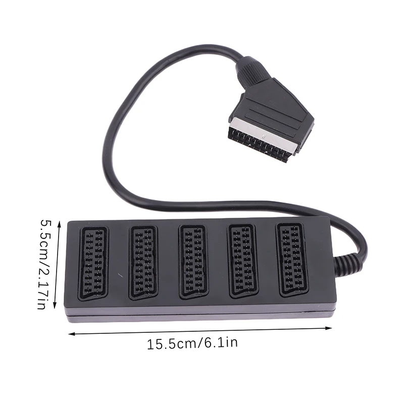 Scart-macho-para-conector-do-adaptador-f-mea-Scart-5-Way-Splitter-1PC ...
