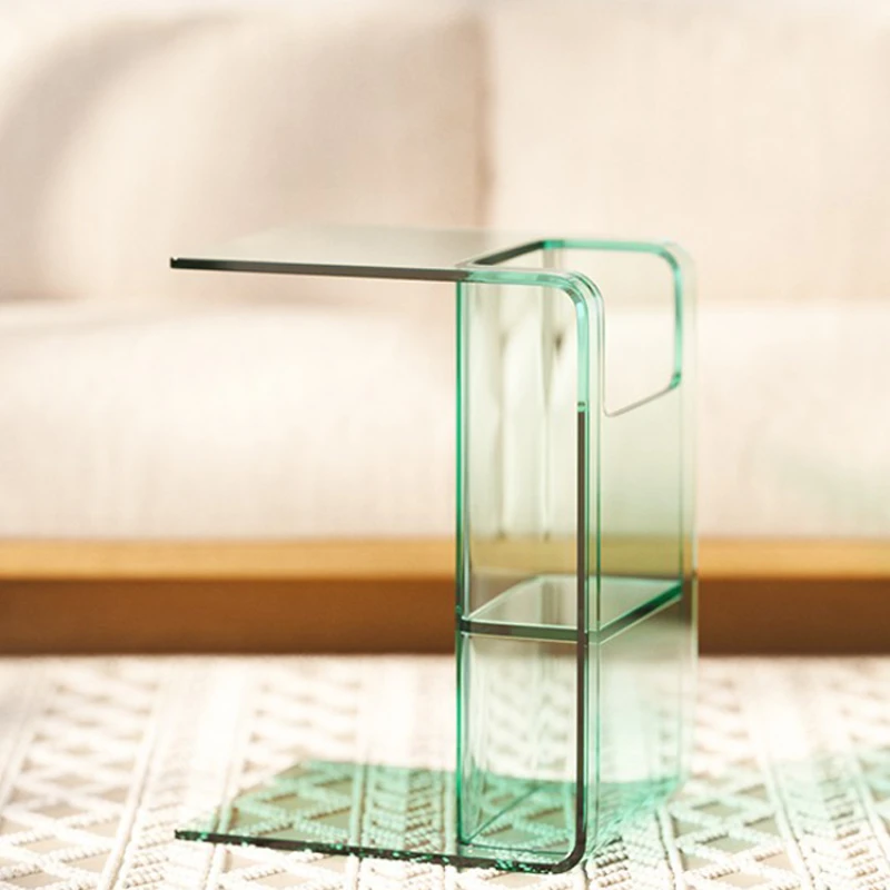 PQF-Acrylic-Side-Table-Bedside-Table-Mobile-Small-Coffee-Table-Side ...