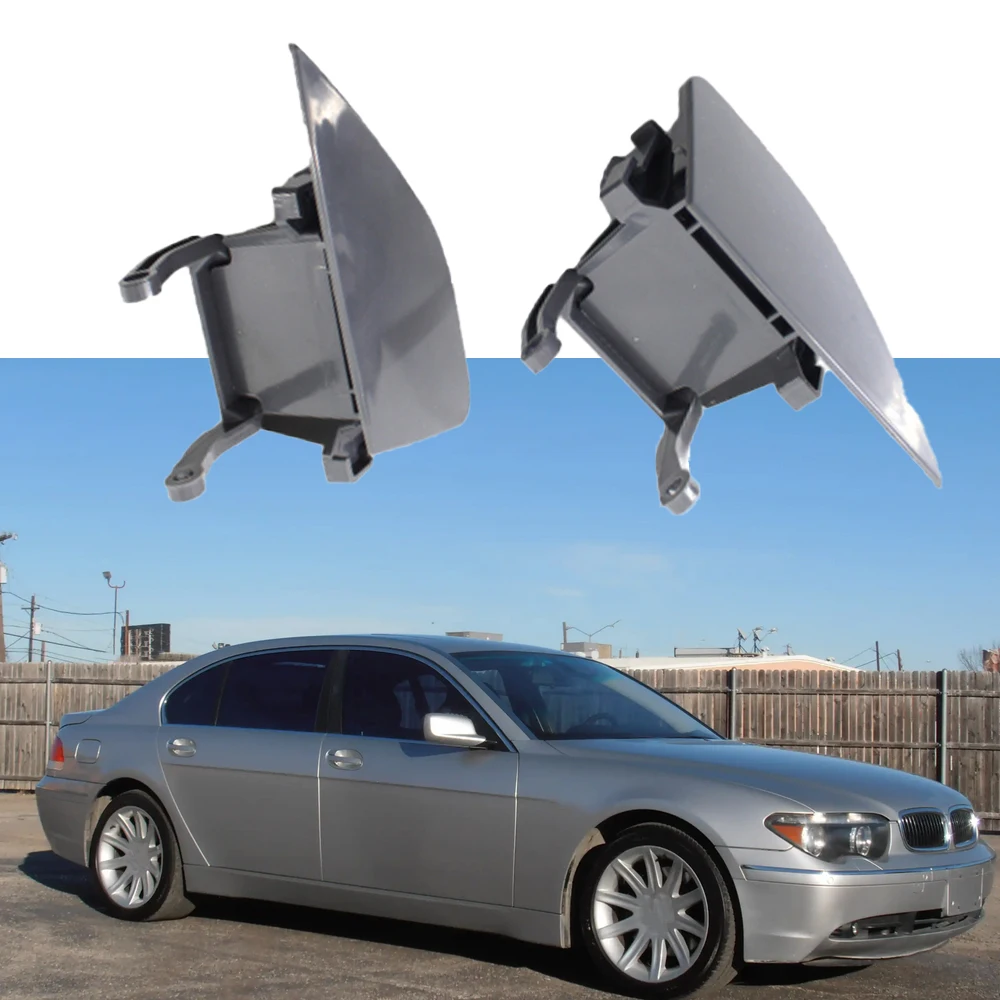 2pcs-Front-Bumper-Headlight-Washer-Nozzle-Cover-Left-Right-for-BMW-E66 ...