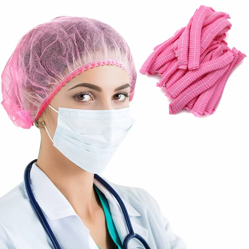 21-Hair-Net-Caps-Disposable-Bouffant-Cap-Hairnet-Men-Women-Head-Cover ...