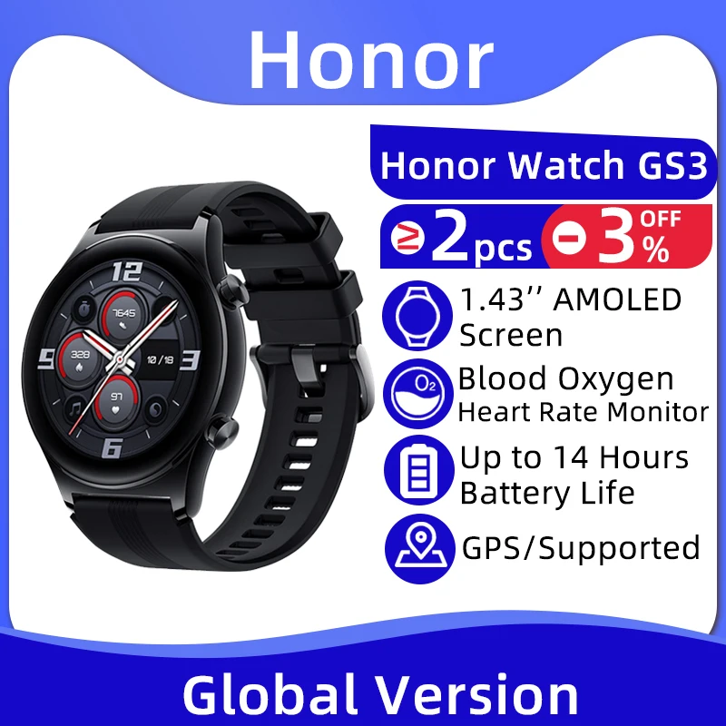 Global-Version-HONOR-Watch-GS-3-GS3-Smart-Watch-Dual-frequency-GPS ...