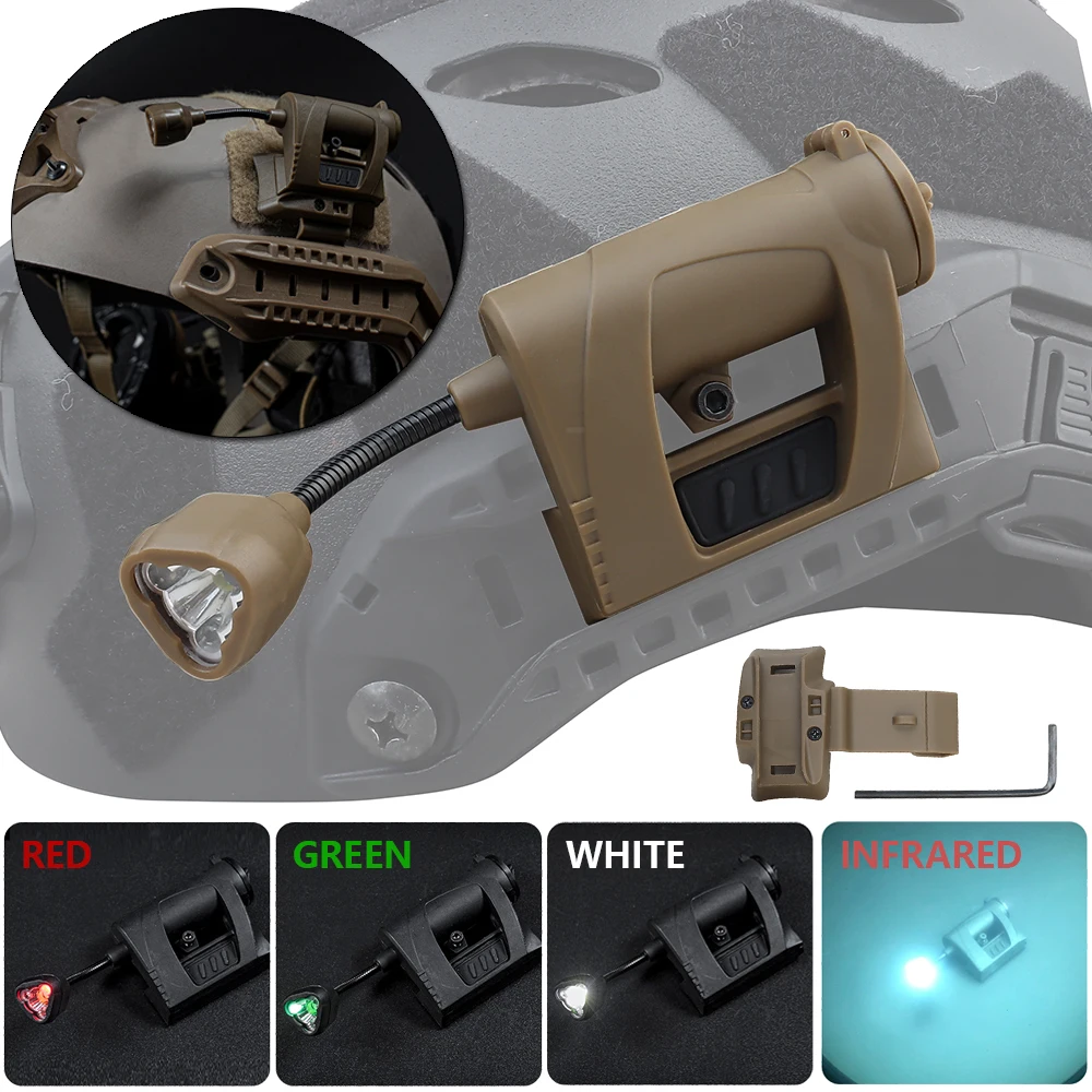 Tactical-Airsoft-Helmet-Light-MPLS-CHARGE-4-Mode-Green-Red-White-IR ...