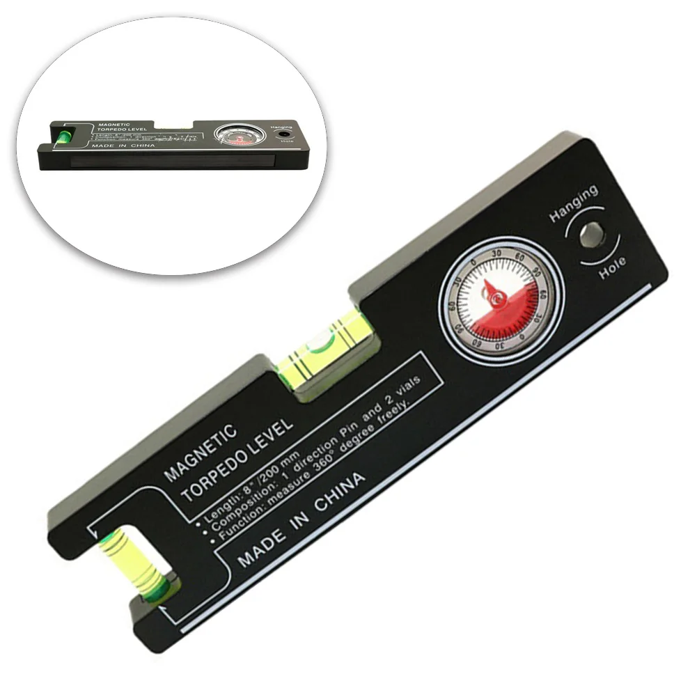 Magnetic-Angle-Slope-Measure-Instrument-Level-Spirit-Level-Bubble-Ruler ...