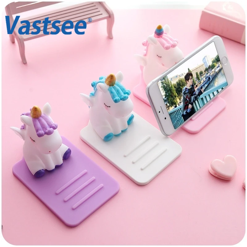 Cute Anti-slip Unicorn Phone Stand Mobile Phone Holder Support Desk ...