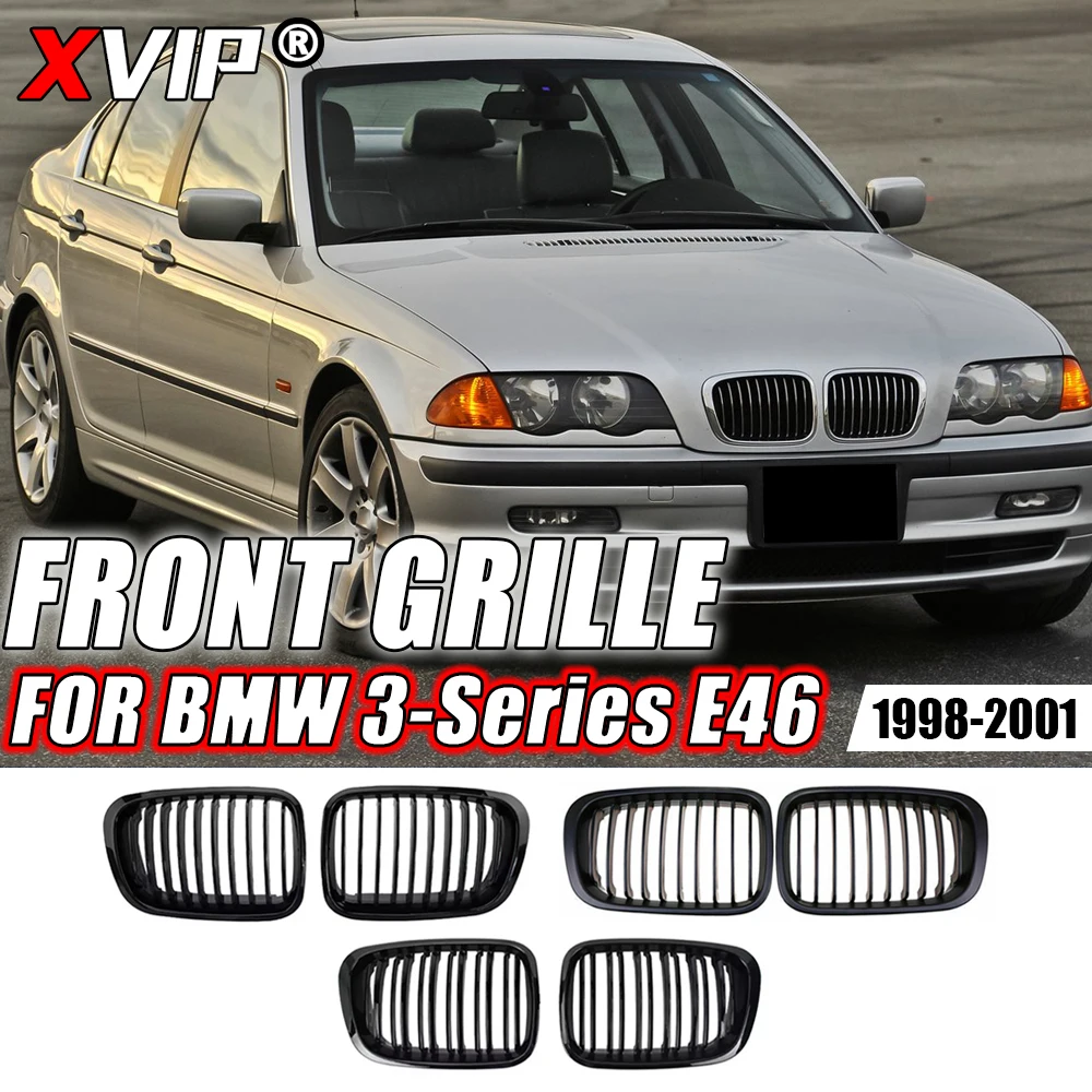 XVIP Single Line Style Upper Racing Grilles For BMW E46 4-Door 320i ...
