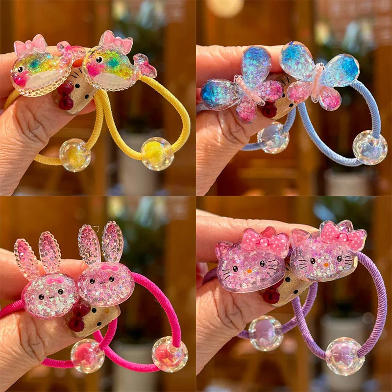 2 Pieces Luminous Dolphin Elastic Hair Bands Cute Girls Hair ...