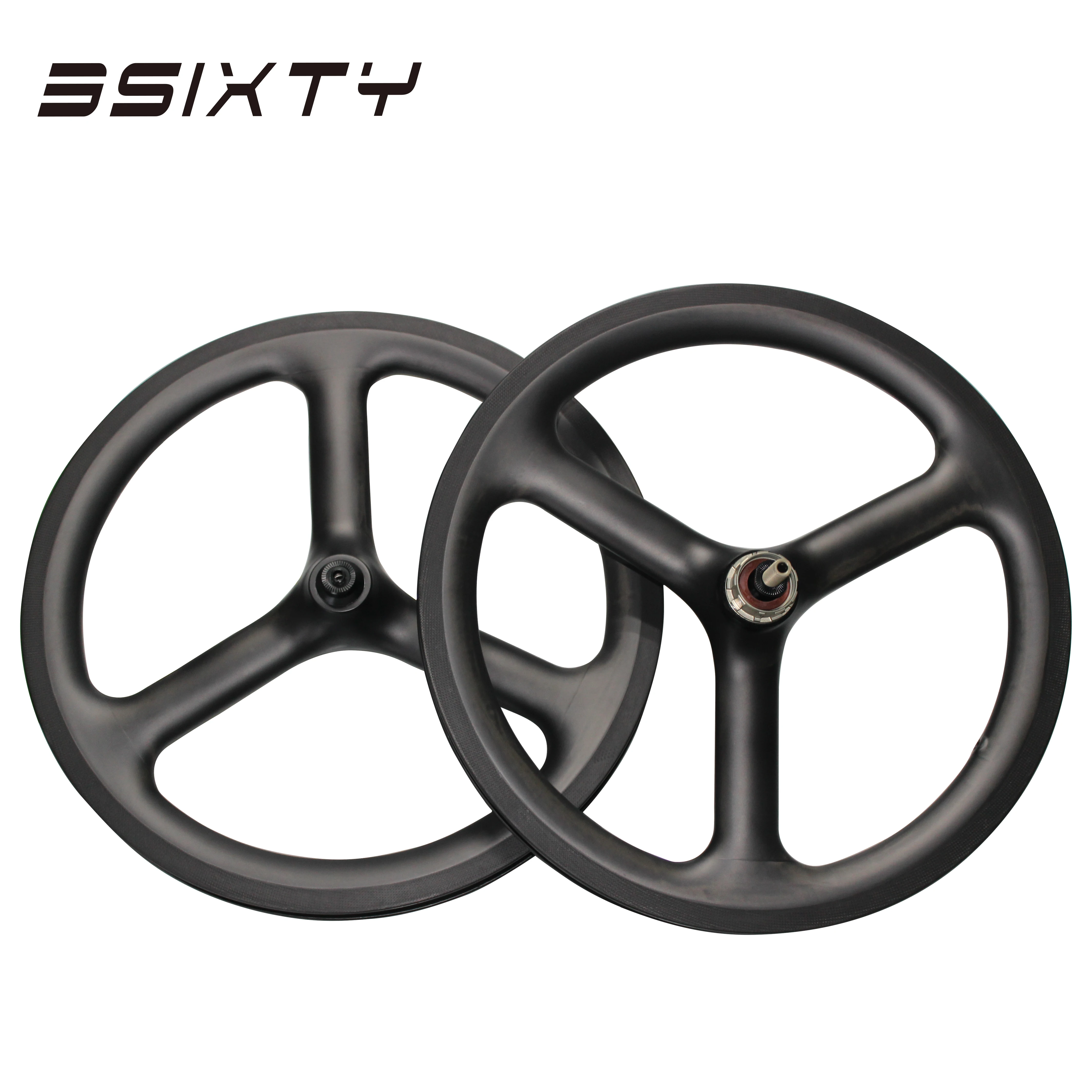 Ican 3 Spokes Tri-spoke 16inch 349 Carbon Wheels V Brake With Ud Matte ...