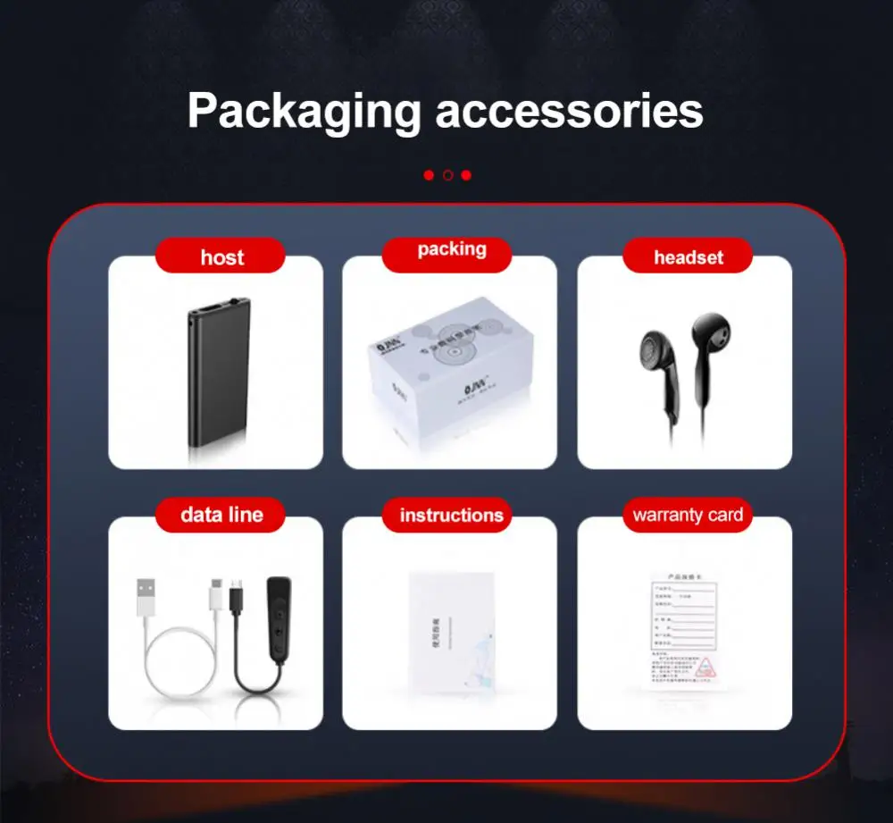 32G - 8G - Enregistreur'espionnage professionnel, lecteurs Mp3, enregistreur vocal, appareil ...