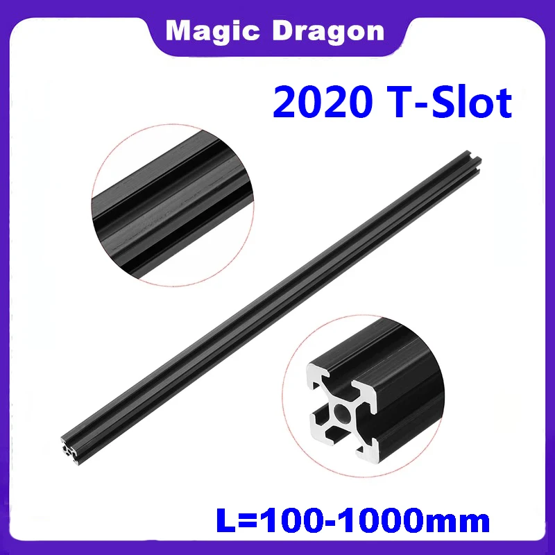 1PCS-Black-2020N2-2020-T-Slot-European-Standard-Anodized-Aluminum ...
