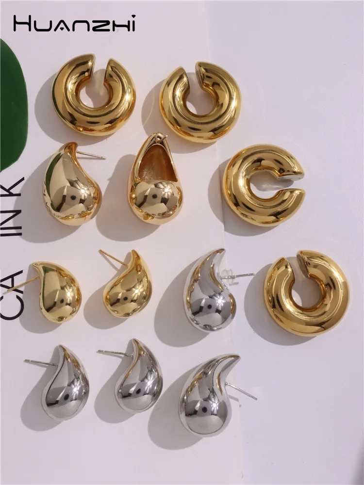 HUANZHI-Stainless-Steel-Thick-Cylindrical-Tube-Hollow-Ear-Clip-for ...