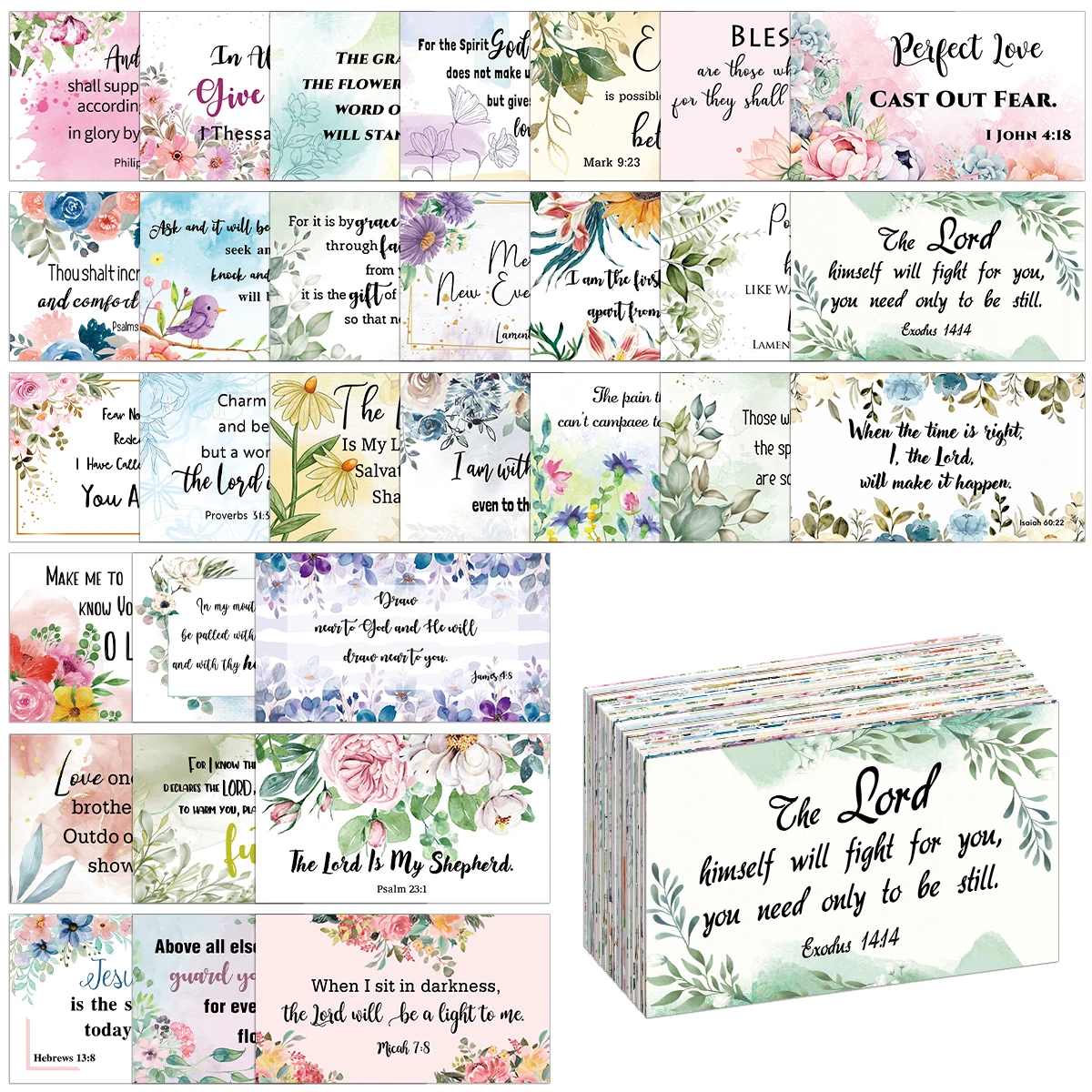60pcs-pack-Bible-Verse-Cards-Prayer-Cards-for-Women-with-Assorted-Bible ...