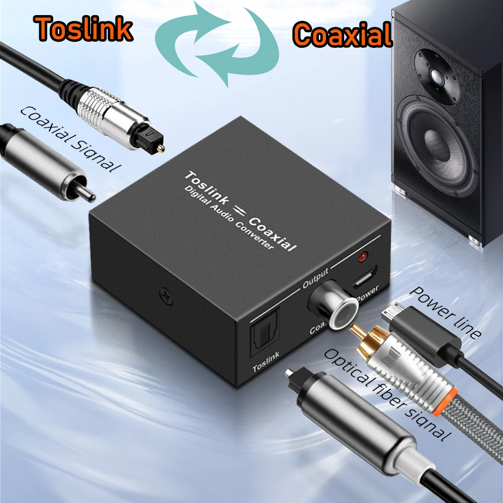 Digital-audio-converter-Bi-directional-RCA-Digital-coaxial-to-optical ...
