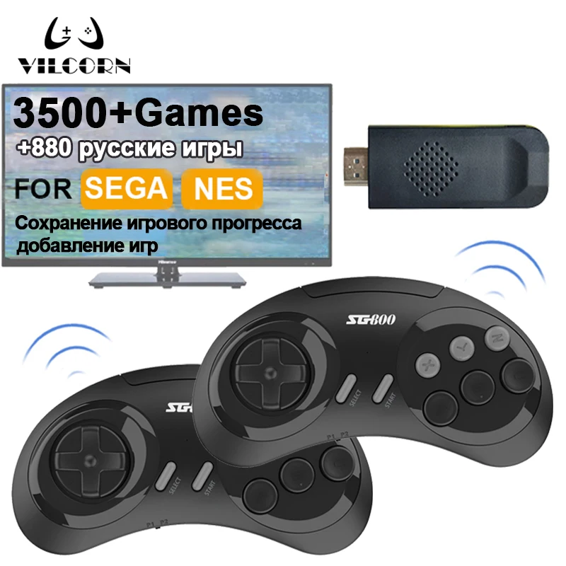 16-bit Wireless Console For SEGA NES Genesis Game Stick HDMI-compatible ...