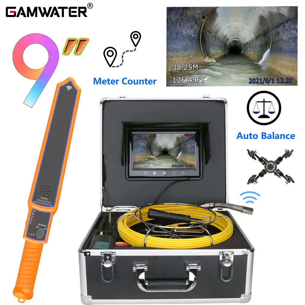 9-inch-Sewer-Pipe-Inspection-Camera-with-512HZ-Locator-Meter-Counter ...