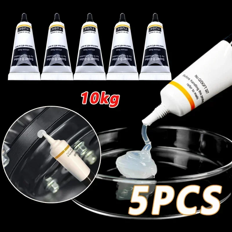 5PCS-Waterproof-Food-Grade-Silicone-Lubricant-Grease-for-O-Rings-Faucet-Plumbers-10g-Home ...