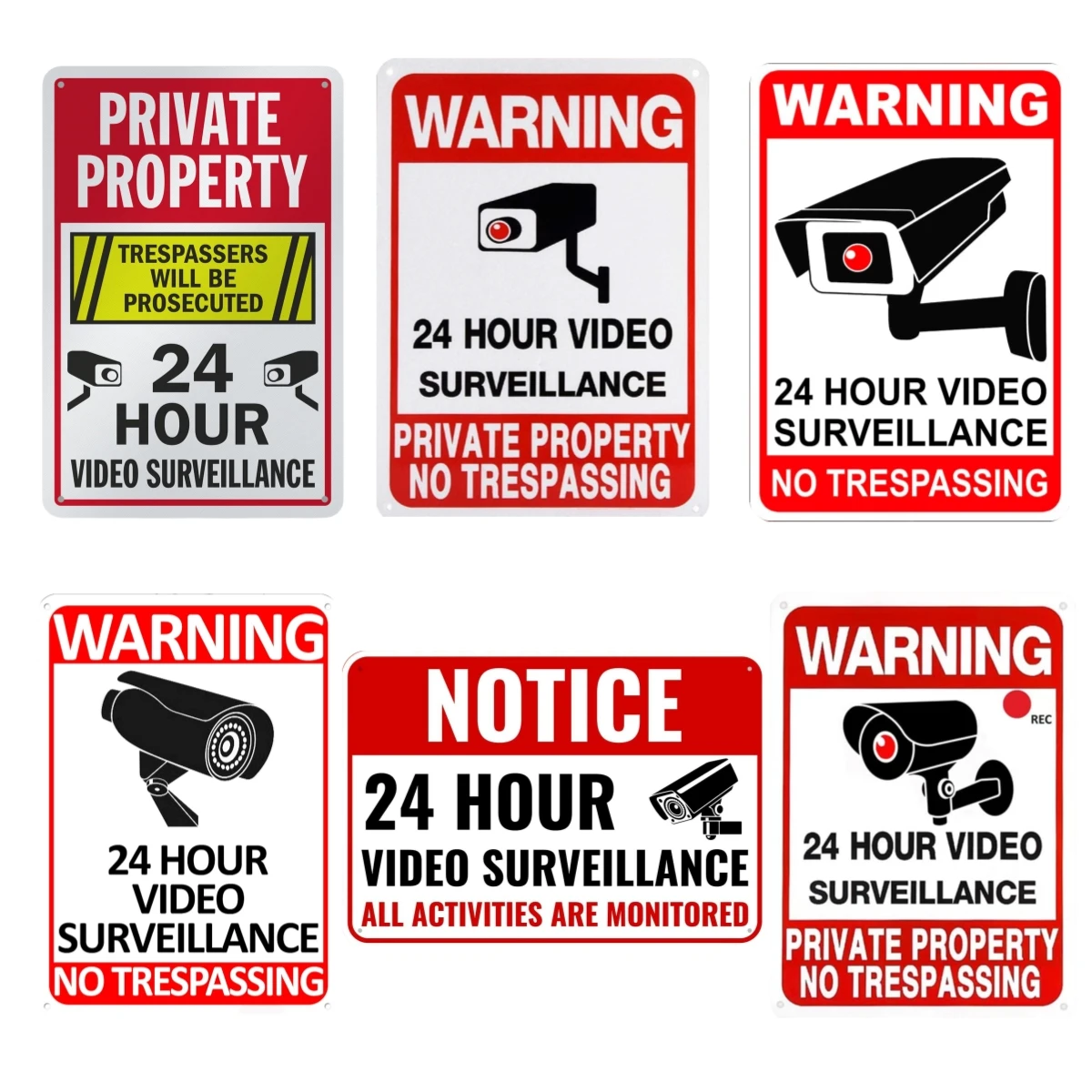 1pcs Warning Metal Sign“Private Property - Trespassers Will Be ...