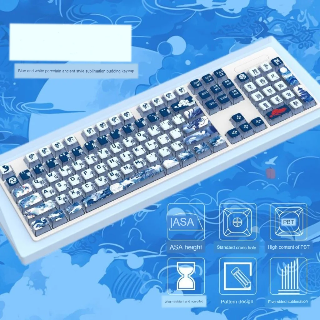 PBT-Keycaps-SAX-Profile-125key-Heat-Press-Sublimation-Chinese-Style ...