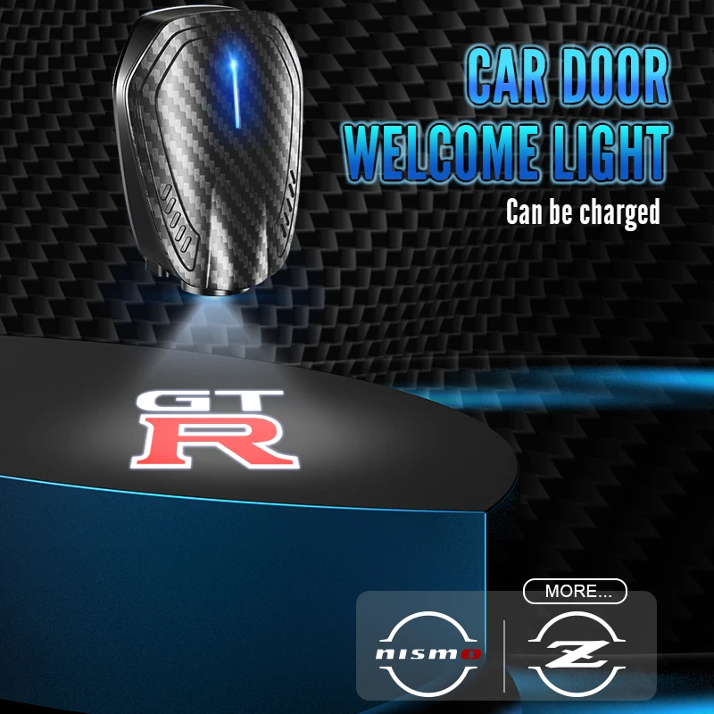2PCS Z Nismo GTR Logo Emblem Universal LED Car HD Door Light Courtesy ...