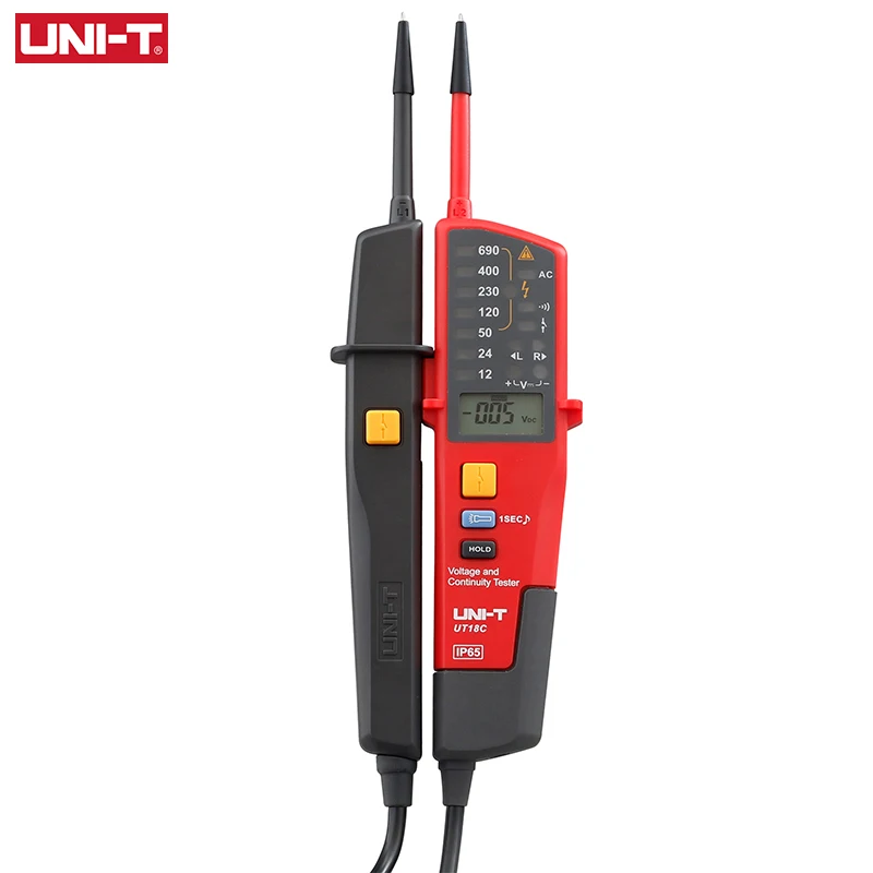 Medidor-de-tens-o-UNI-T-Waterproof-Auto-Range-UT18C-0-690V-AC-DC ...