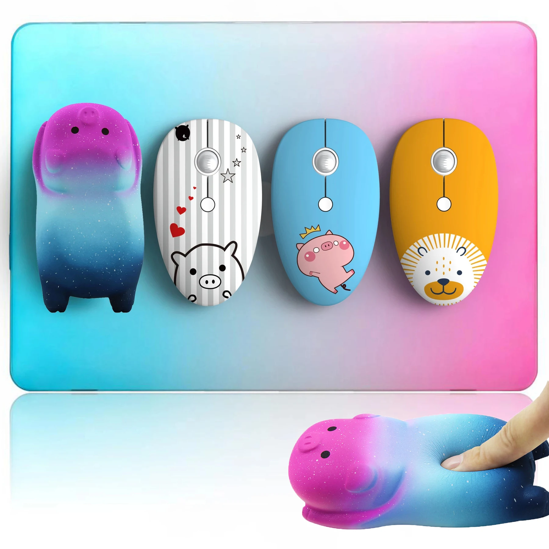 Wireless-Computer-Mouse-2-4Ghz-Ergonomic-USB-Creative-Mause-Cute ...