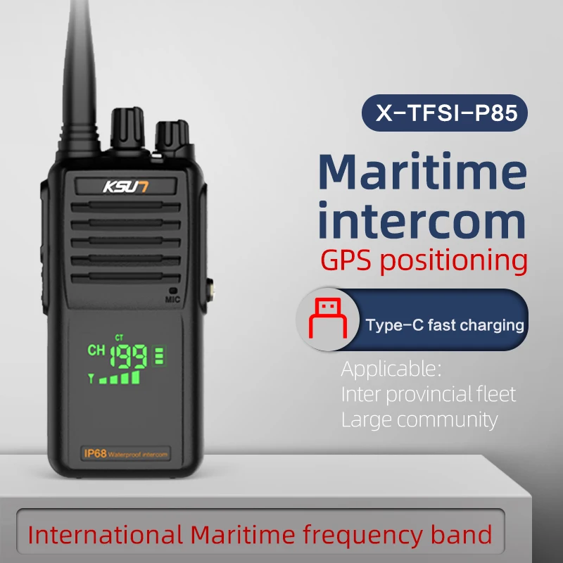 KSUT P85 VHF Marine Walkie Talkie Waterproof Profesional Long Range ...
