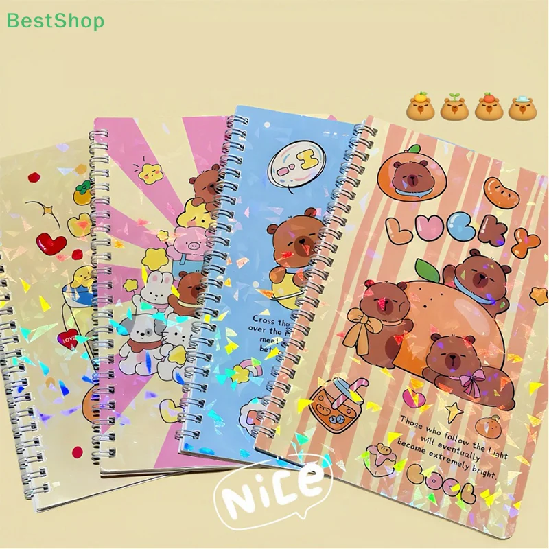 Laser Capybara Notebook A5 Coil Book Cute Notepad Diary School ...
