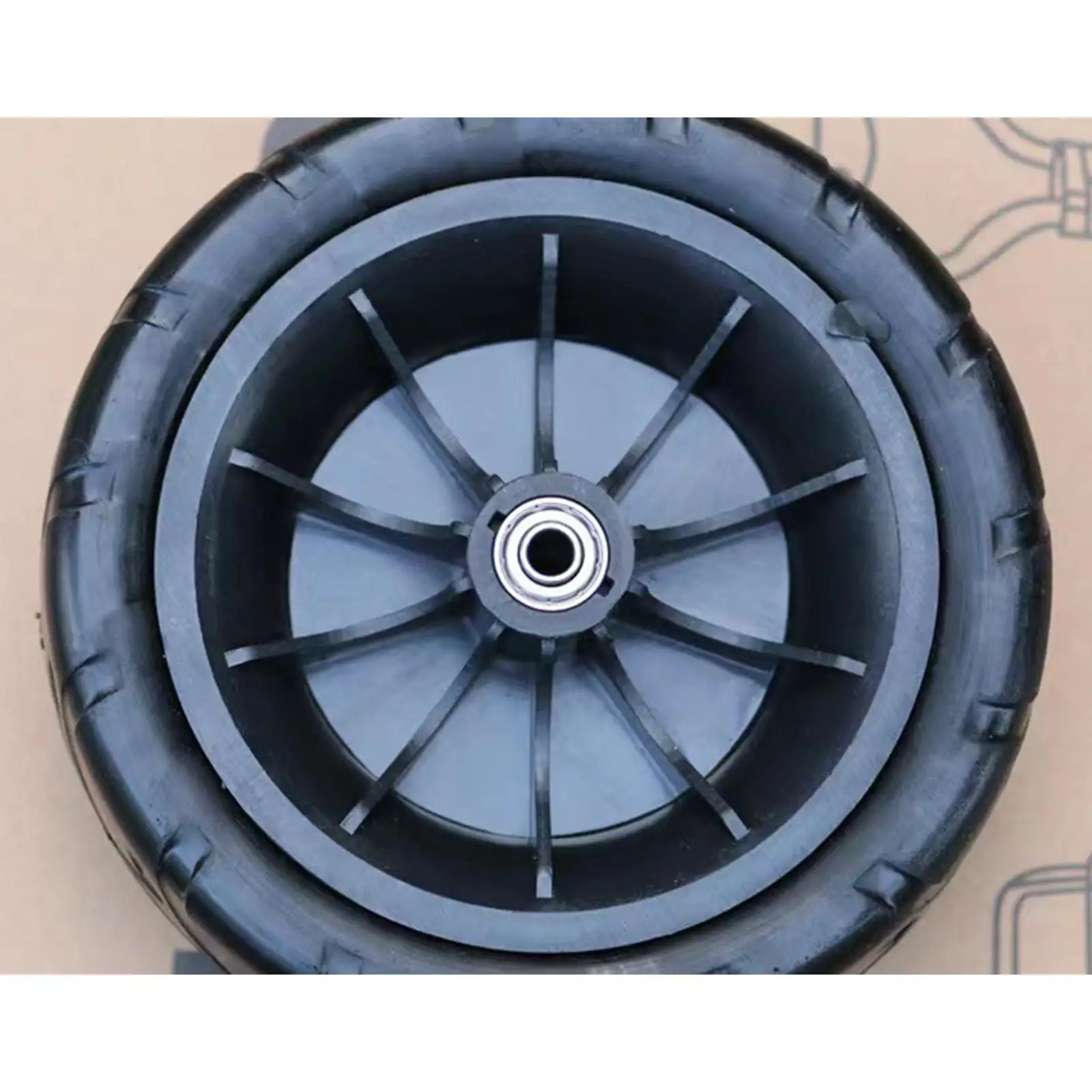 20cm Replacement Wheel for Wagon Garden Cart Shopping Trolley ...