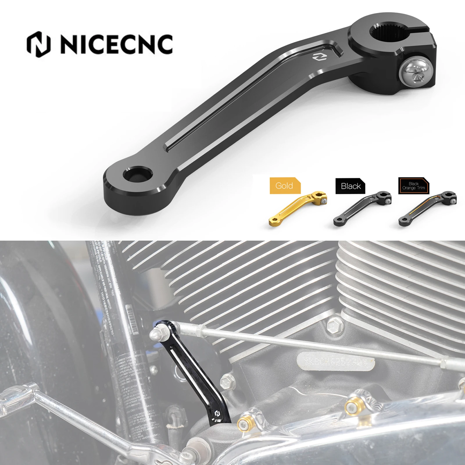 Motorcycle-Inner-Shift-Rod-Shifter-Shaft-lever-For-Harley-Road-King ...