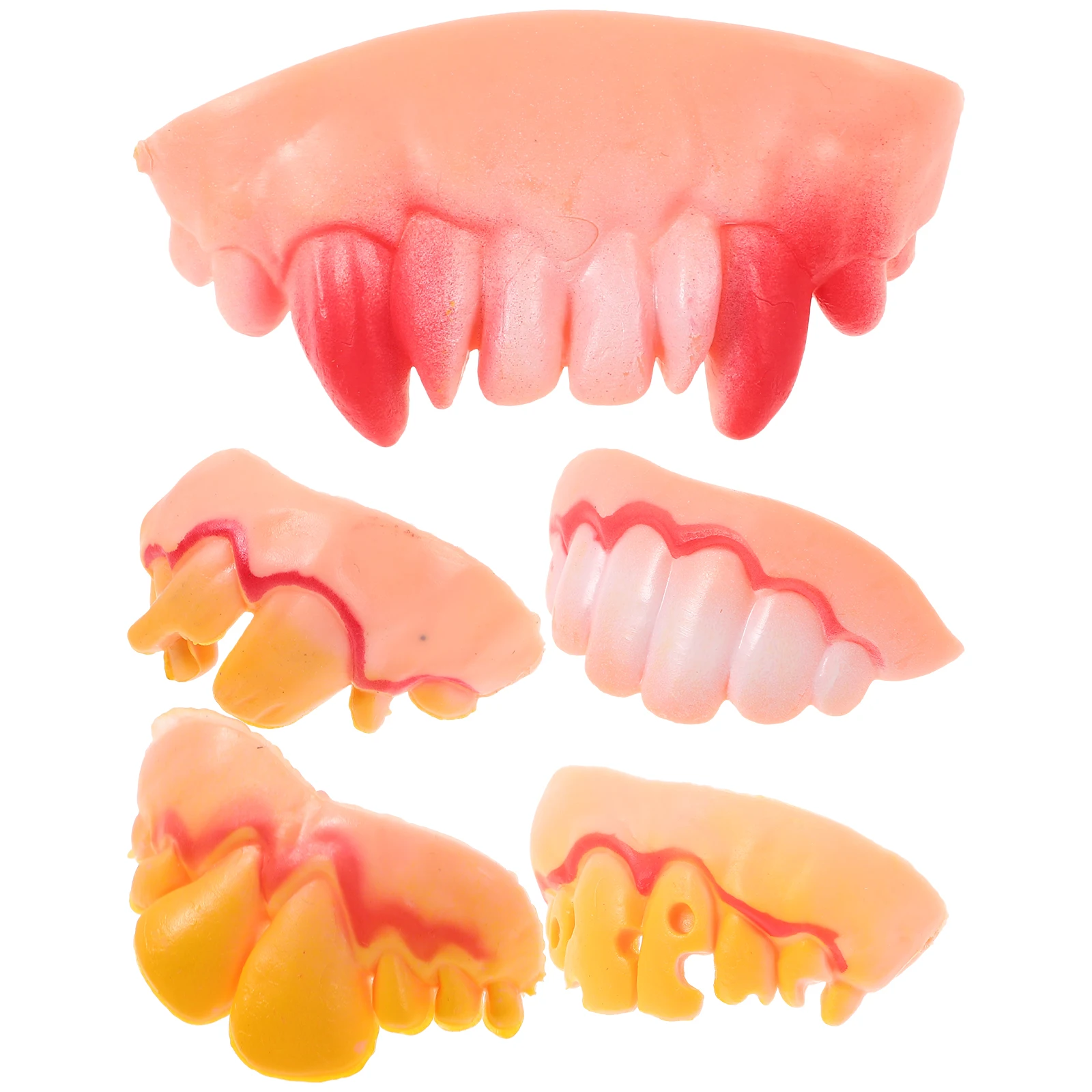 5Pcs-Funny-Ugly-Gag-False-Fake-Teeth-Goofy-Wacky-Freaky-Front-Teeth ...