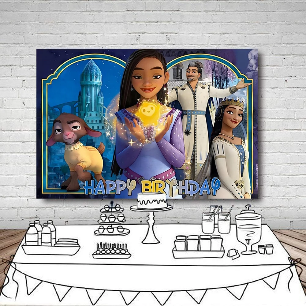 Fondo de deseos para fiesta de cumpleaños de la princesa Asha ...