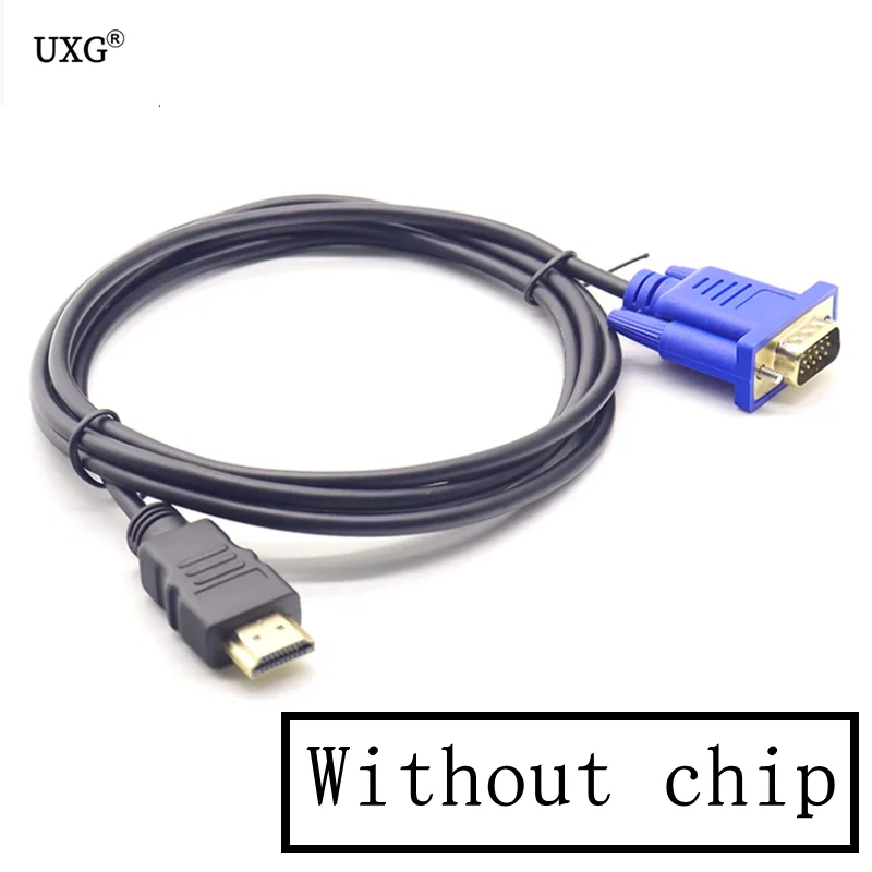 HDMI-compatible-to-VGA-Converter-Cable-Audio-Cable-D-SUB-Male-Video ...