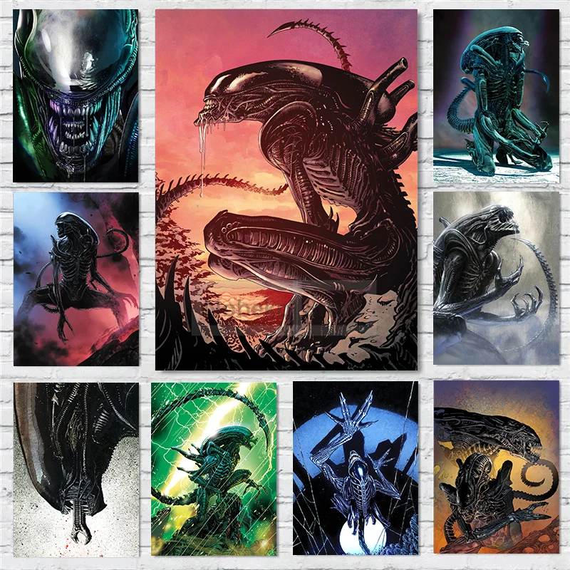 Alien-Comics-Stylized-Posters-Dark-Fantasy-Alien-Comics-Xenomorph ...