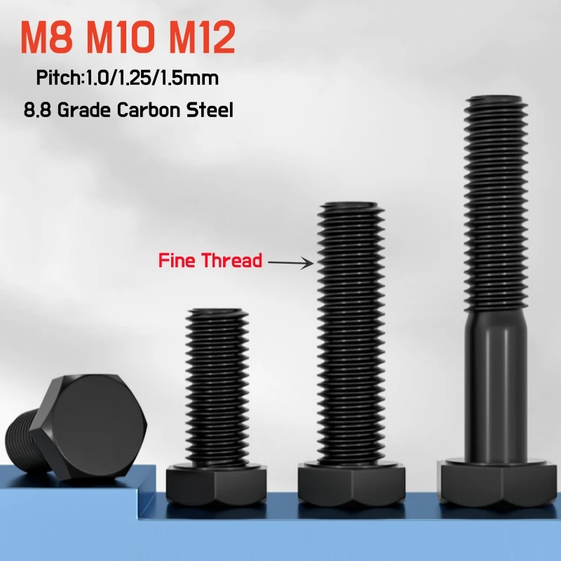 Tornillo-hexagonal-externo-de-rosca-fina-de-1-a-5-piezas-M8-M10-M12 ...