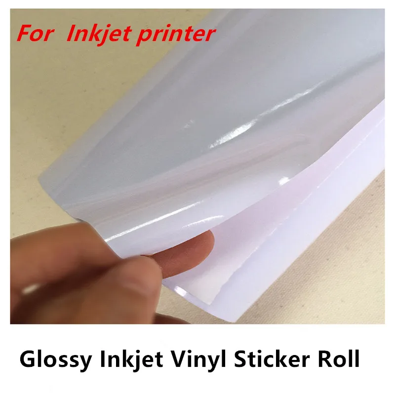 Inkjet Glossy White Glue Indoor PVC Self Adhesive Vinyl Sticker Paper Rolls