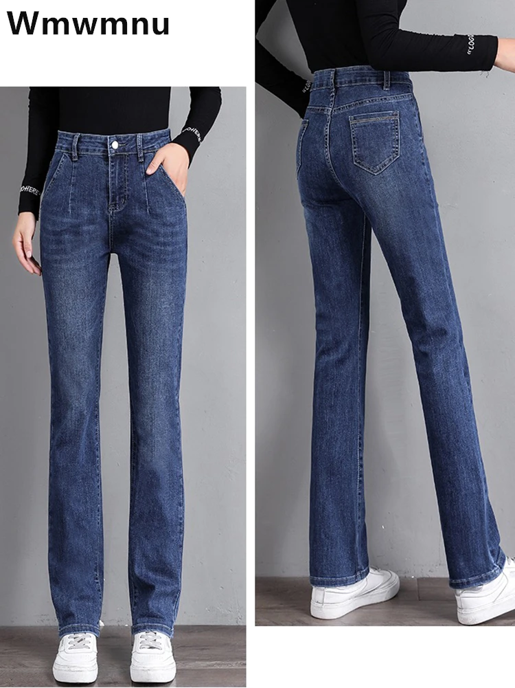 Spring-Fall-High-Waist-Straight-Jeans-Women-New-Vintage-Slim-Denim ...