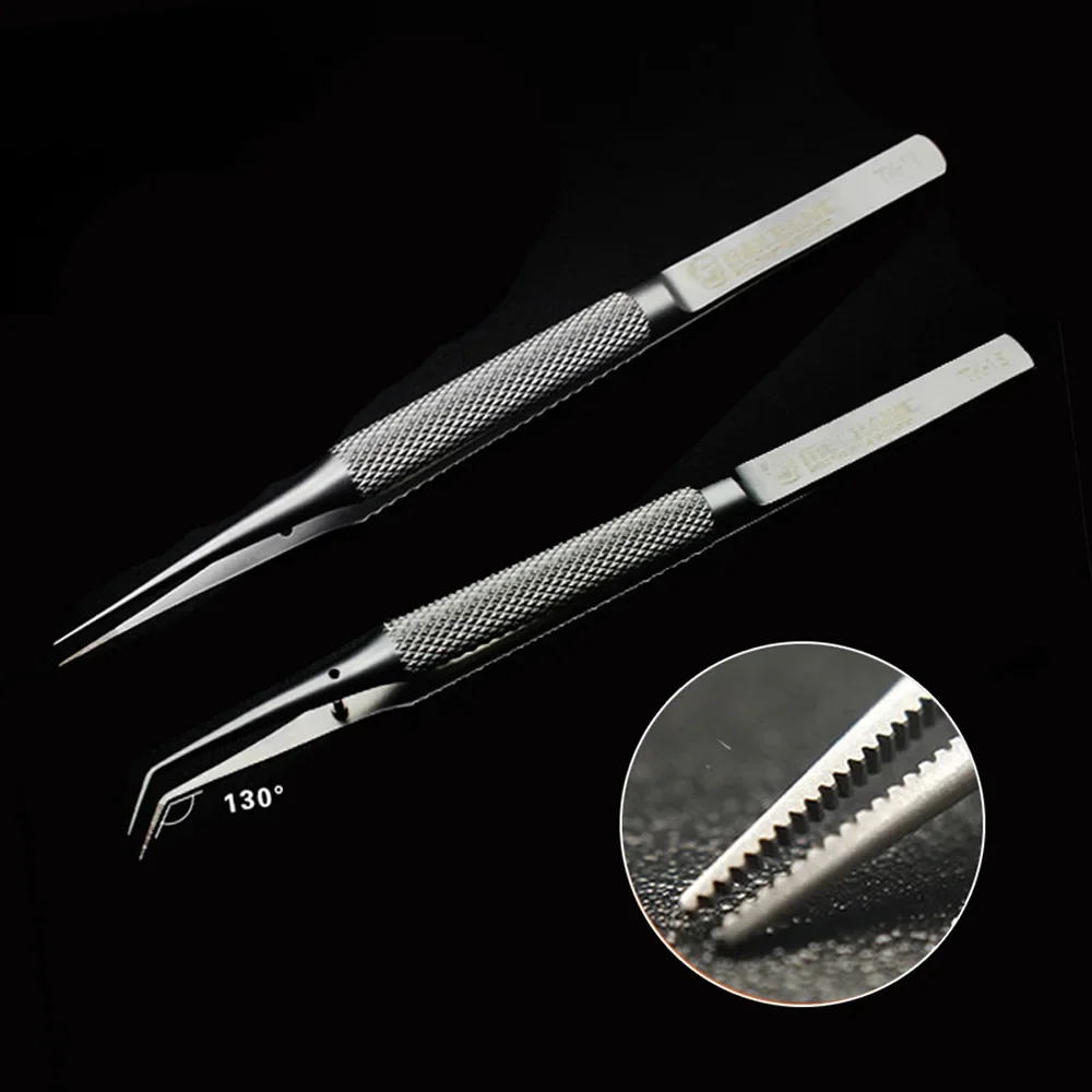 High-Precision-Microscope-Tweezers-Chip-IC-Plant-Tin-Tweezers-Tip-Bend ...