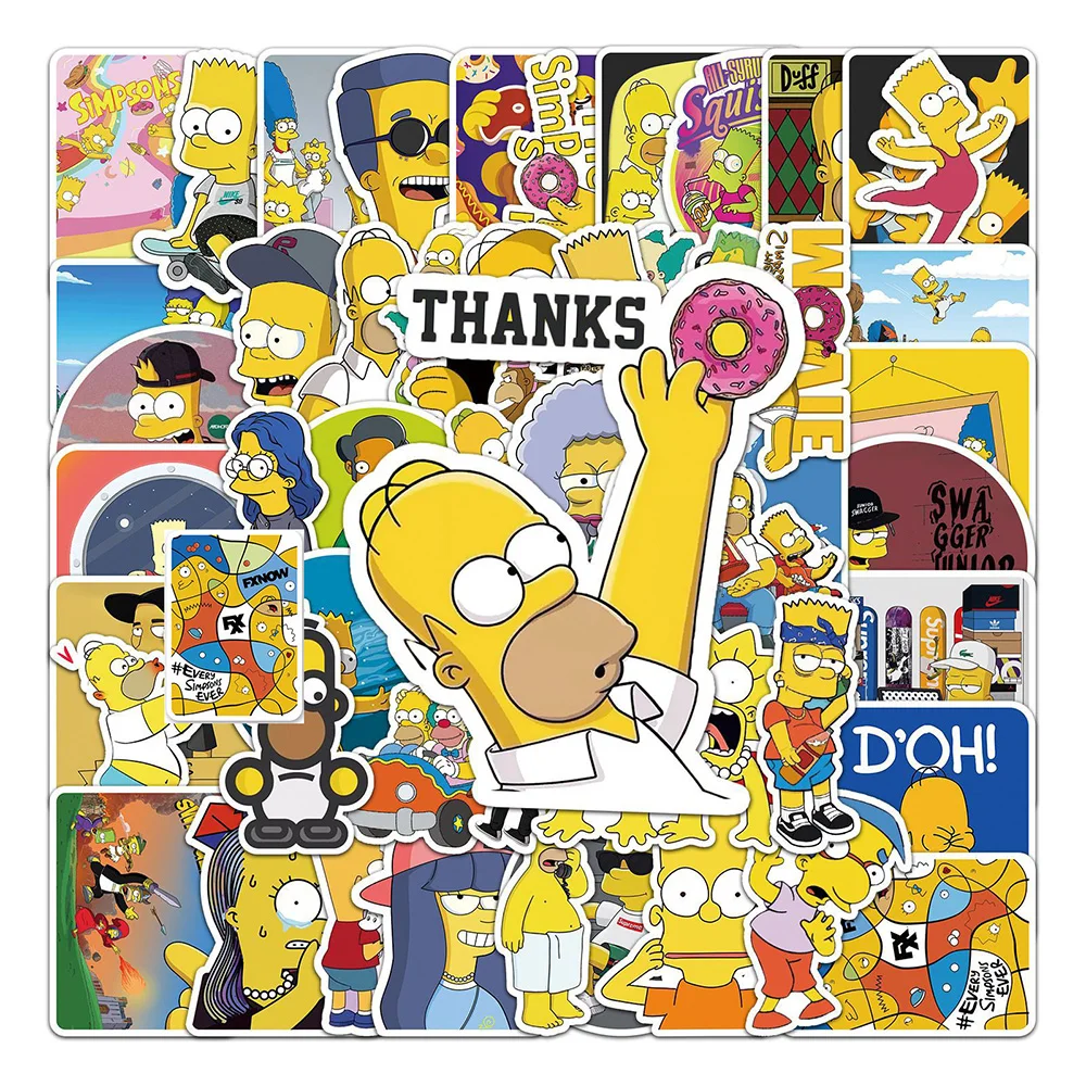 10/30/54PCS Cartoon Anime Simpson Family Comedy Stickers DIY Guitar ...
