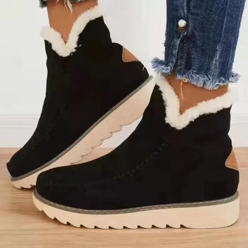 Snow-Boots-Women-Slip-on-Platform-Ankle-Boots-Ladies-Cotton-Shoes ...