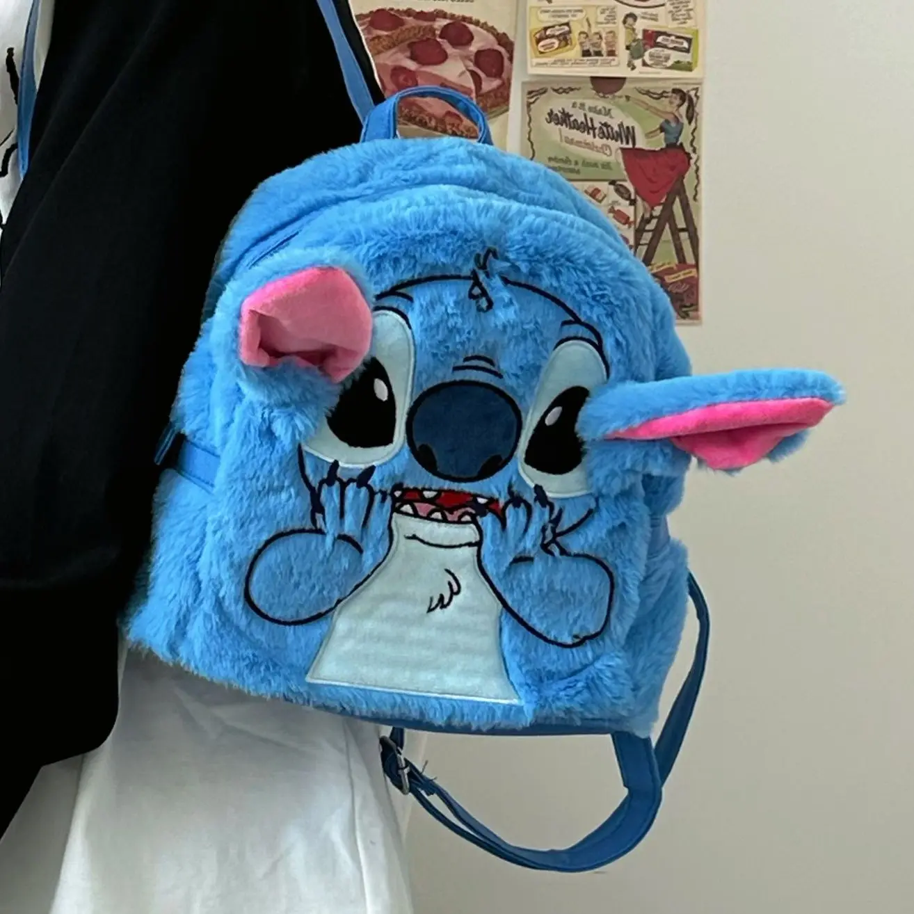 Mochila-De-felpa-de-Anime-de-Stitch-de-Disney-bolsa-de-estudiante-de ...