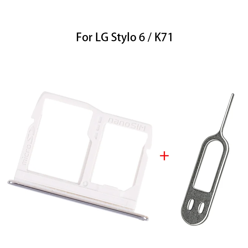 SIM Card Tray + SD Card Tray Socket Reader Holder Slot For LG Stylo 6 ...