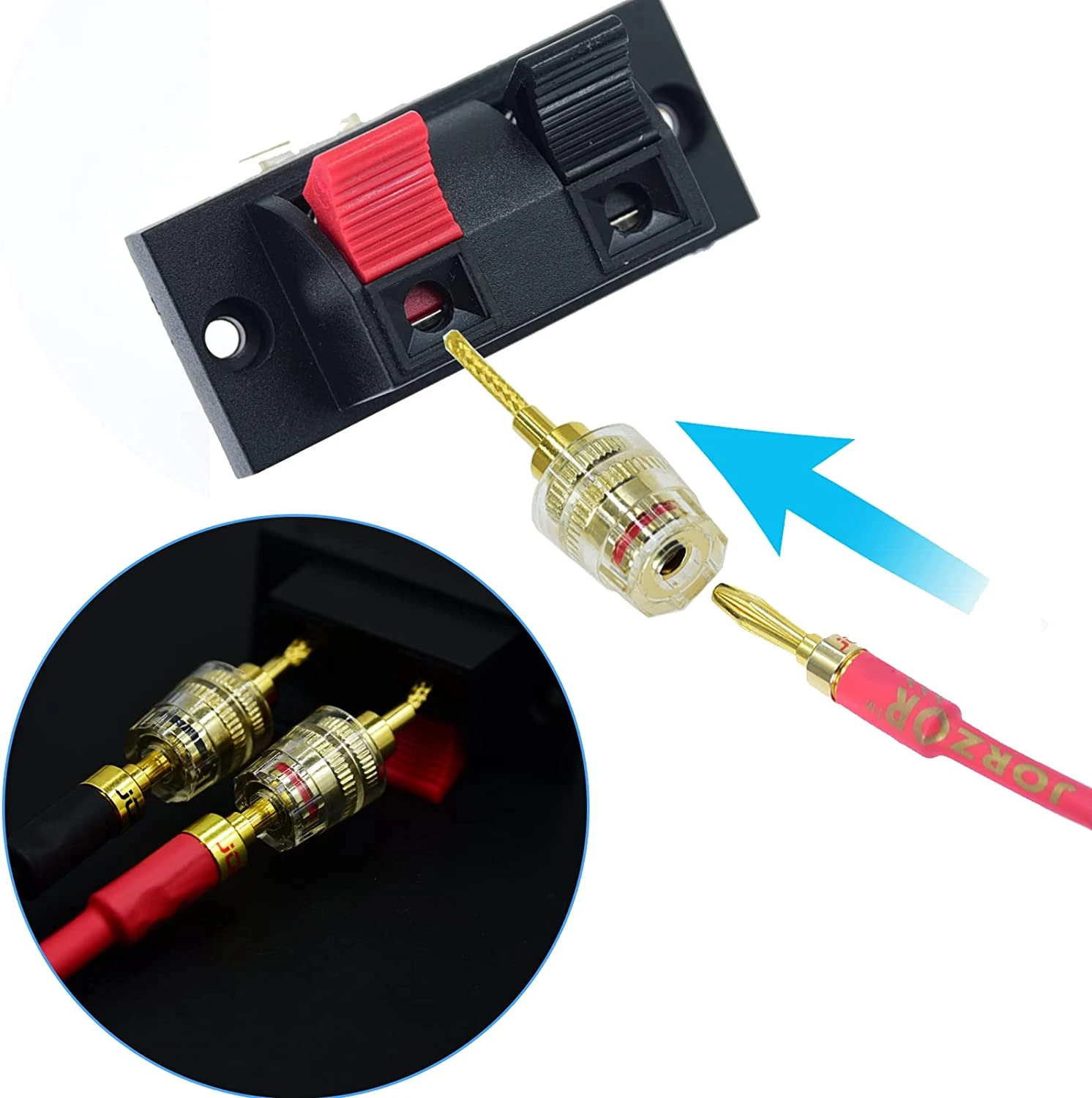 2mm Pin To Banana Female Screw-type Connector Adapter Plug To 4mm Jack ...