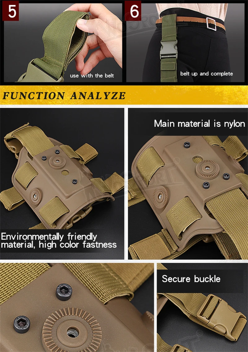 EYHGKZ Tactical Universal Drop Leg Platform Double Belt Leggings System ...