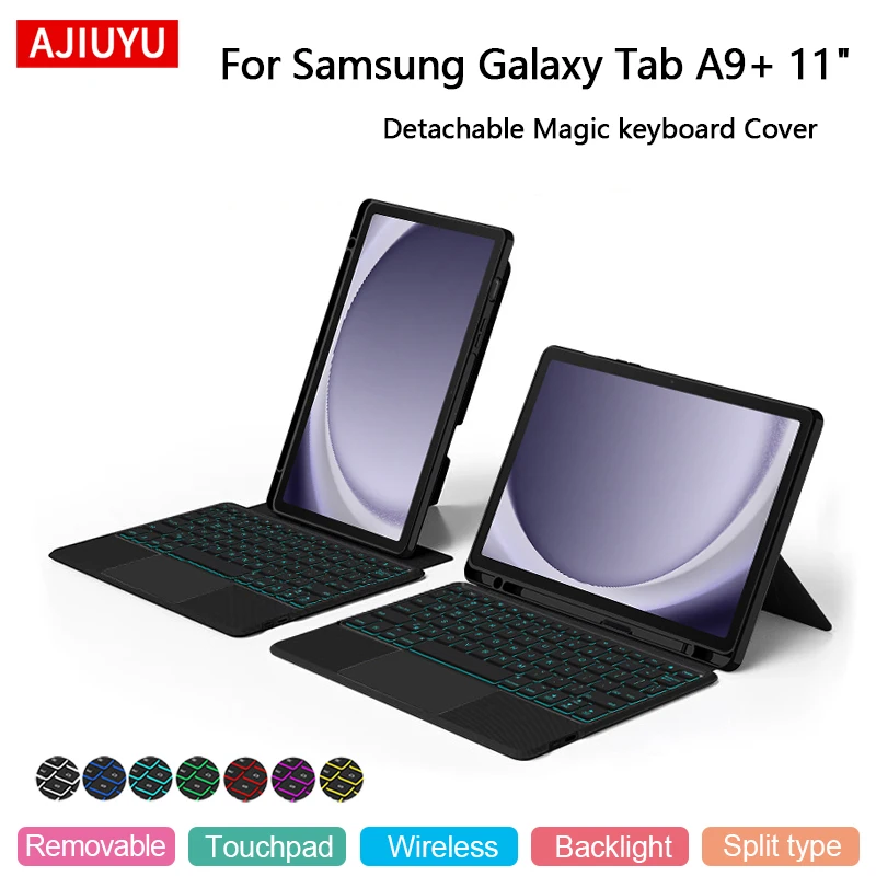 Teclado mágico inteligente para Samsung Galaxy Tab A9 + 2023 A9 Plus 11 ...