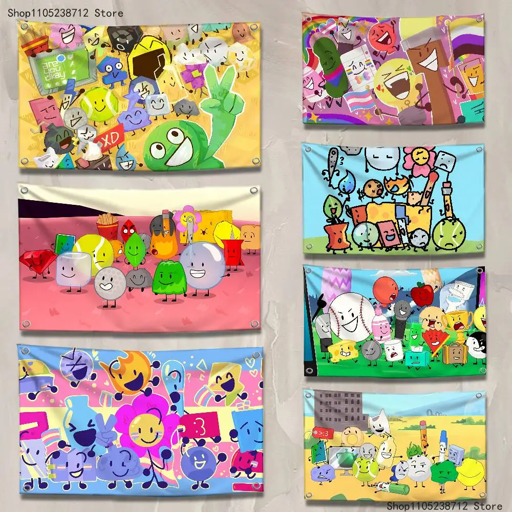 Bfdi B-Battle For D-Dream Islands Flag Tapestry Banner For Bedroom ...