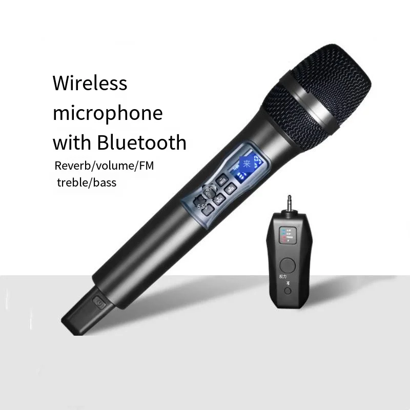 Uhf-sem-fio-handheld-microfone-karaoke-din-mico-bluetooth-receptor-de ...