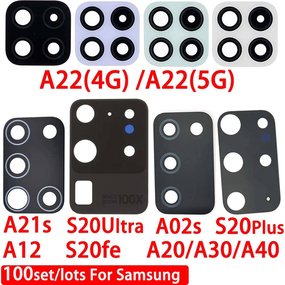 100pcs Back Camera Glass Lens For Samsung Galaxy A22 A20 A30 A40 A02s ...