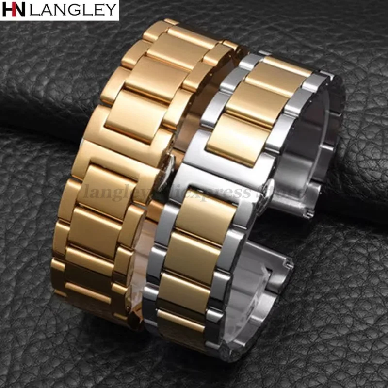 16mm-18mm-20mm-21mm-22mm-23mm-24mm-26mm-Width-Watchband-Stainless-Steel ...