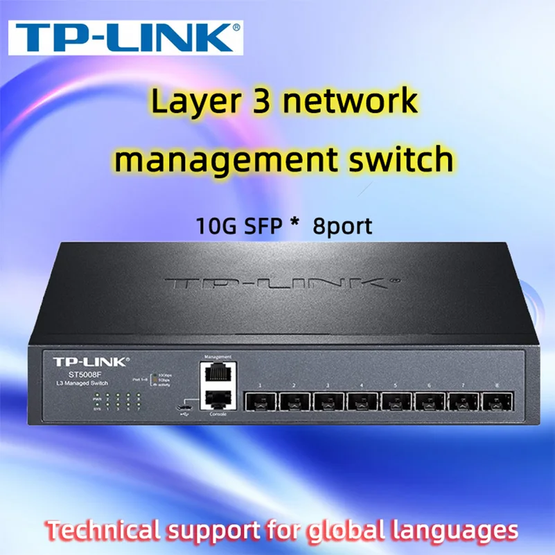 TP-Link-10gbps-Switch-Sfp-All-8-10000mbps-3-layer-Manager-Network-TL ...