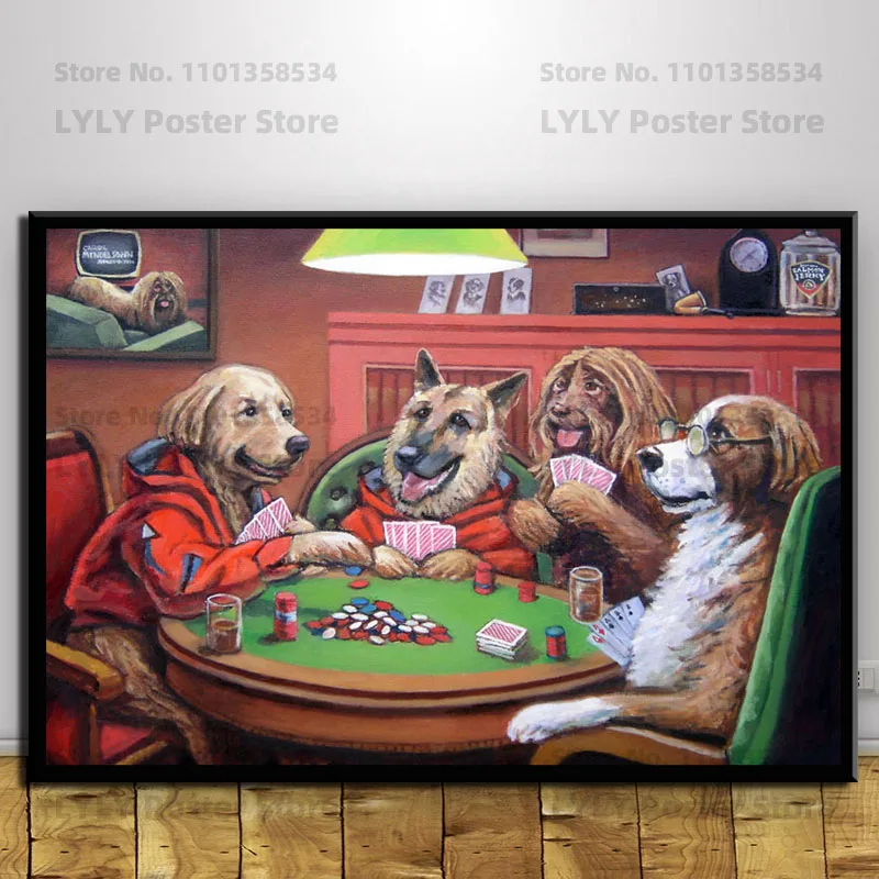 Classic Dogs Playing Poker